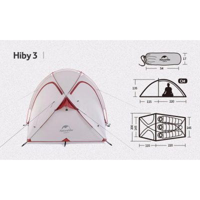 Naturehike Hiby 3 Çadır - Ultralight Silikon Çadır | Kampciyiz.com
